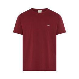 Gant Herren T-Shirt &raquo;SLIM SHIELD SS T-SHIRT&laquo; mit Logostickerei auf der Brust rot M