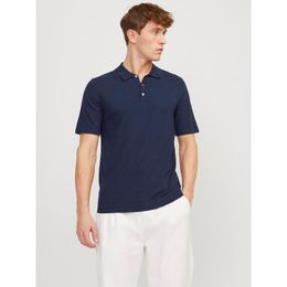 Jack & Jones JACK & JONES Poloshirt &raquo;JJEEMIL KNIT POLO S/S SN&laquo; navy blazer M M Poloshirt mit Kurzarm: ideal f&uuml;r sportliche Aktivit&auml;ten und Freizeit