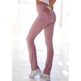 Lascana Jazzpants aus weichem Material in Cord-Optik, Loungewear rosa 32/34 - N-Gr N-Gr 32/34 Bequeme elastische Jazzpants