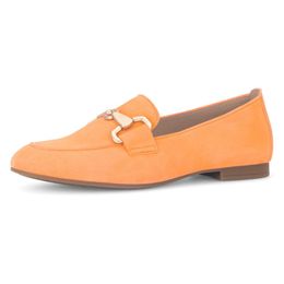 Gabor Herren Slipper , Loafer, Halbschuh, Businessschuh mit edler Zierschnalle orange 43