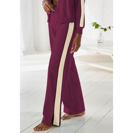 s.Oliver Damen s.Oliver Sweathose Loumngehose mit Kontraststreifen und Pipings, Loungewear rot 36/38, N-Gr