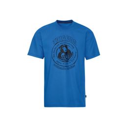 TRIGEMA T-Shirt »T-Shirt mit großem Printmotiv "1919"« 1 Stk. tlg. electric-blue S S Single-Jersey