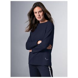 TRIGEMA Sweatshirt &raquo;Stehkragen Pullover mit Kristallsteinen&laquo; navy XL XL Strukturierte Sweat-Qualit&auml;t