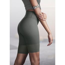 active by Lascana LASCANA ACTIVE Radlerhose mit kleiner Raffung khaki XS (32/34) - N-Gr N-Gr XS (32/34) Funktion- Cycle Shorts