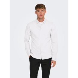 Only & Sons ONLY & SONS Langarmhemd &raquo;ONSROBIN B/U LS STRETCH SHIRT NOOS&laquo; Bright White XL - N-Gr N-Gr XL Cooles Hemd von Only & Sons