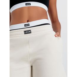 LSCN BY LASCANA Sweathose mit geripptem Hosenbund beige 44/46 - N-Gr N-Gr 44/46 mit geripptem Bund