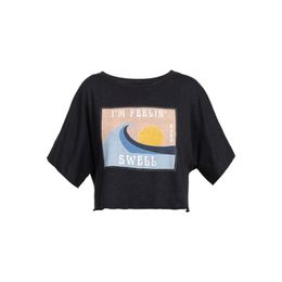 Roxy Oversize-Shirt »Tiki & Surf« Anthracite XXS XXS Material: Slub-Jersey-Mischgewebe aus...