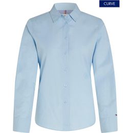 Tommy Hilfiger Curve Hemdbluse »CRV ESS POPLIN REGULAR SHIRT«, Große Größen hellblau 48 48 Hemdbluse von Tommy Hilfiger Curve