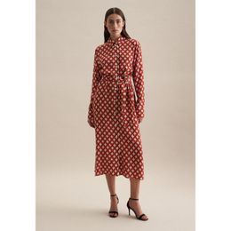 Seidensticker Sommerkleid &raquo;Schwarze Rose&laquo; Langarm Kragen Druck rot 3XL (46) - Normalgr&ouml;&szlig;en Normalgr&ouml;&szlig;en 3XL (46) Passform: Regular