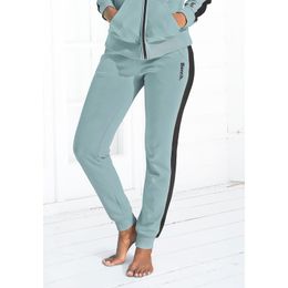 Bench. Loungewear Damen Sweathose mit Seitenstreifen und schmalem Bein, Loungeanzug gr&uuml;n 36/38, N-Gr