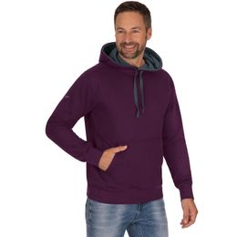 TRIGEMA Kapuzensweatshirt »Kapuzenshirt aus Sweat-Qualität« aubergine M M Sweat-Qualität, innen angeraut