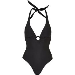 Urban Classics Badeanzug &raquo;Damen Ladies Recycled Neckholder Swimsuit&laquo; black L - N-Gr N-Gr L Stilvolle Badeanz&uuml;ge f&uuml;r Strand und Pool