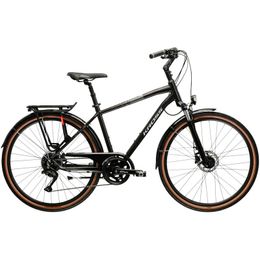 KROSS Trekkingrad »Trekkingrad 28" Trans 5.0 ULT.RA schwarz 18 Gänge« 18 Gang Shimano CUES U3020 Schaltwerk Kettenschaltung schwarz+schwarz