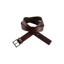 Hugo Lederg&uuml;rtel &raquo;Giove-Mplate_Sz35&laquo; mit Kontrastn&auml;hten Dark Brown 202