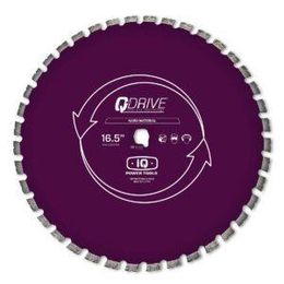 iQ Powertools 420mm Q-Drive segmentierte Diamantscheibe mit ger&auml;uscharmem Kern f&uuml;r harte Natursteine, lila