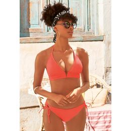 Vivance Triangel-Bikini, mit trendigem V-Ausschnitt koralle 34 - Cup A/B Cup A/B 34 V-Ausschnitt