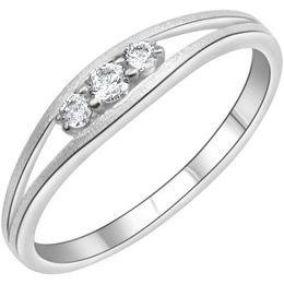 Firetti Silberring »Schmuck Geschenk Silber 925 Fingerring Ring« mit Zirkonia (synth.) silberfarben-kristallweiß 56 Glitzerndes Highlight: Dieser...