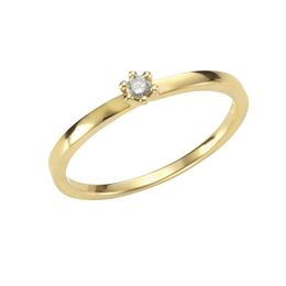OROLINO Damen Fingerring &raquo;Gold 750 mit Brillant 0,05ct.&laquo; gelb