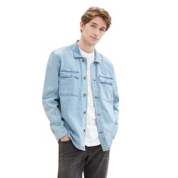 Tom Tailor Damen Tom Tailor Langarmhemd mit Brustaschen blau XL, N-Gr