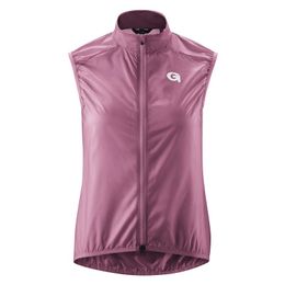Gonso Funktionsweste »Road Vest Wind W« Damen Weste, atmungsaktive Radweste, leichte Windweste, Tight Fit dunkellila 42 42 Enganliegende Passform