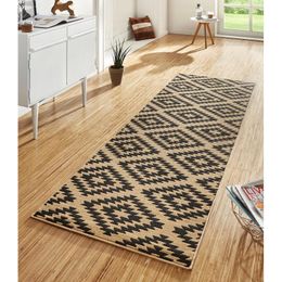 Hanse Home L&auml;ufer &raquo;Nordic&laquo; rechteckig 9 mm H&ouml;he Kurzflor, Raute, Teppich, Weich, Esszimmer, Kinderzimmer, Flur, Modern braun Obermaterial: 100%...