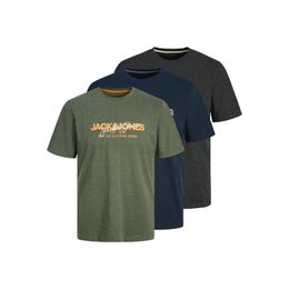 Jack & Jones JACK & JONES Kurzarmshirt »JJALVIS TEE SS CREW NECK 3PK MP« Packung, 3 Stk. tlg. Kombu Green Pack:BIG W. NavyBlazer+Black XL XL 3-er Pack T-Shirts...