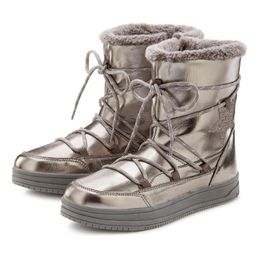 Lascana Winterboots mit Warmfutter & Glitzerdetail, Snow Boots, Winterstiefel, Stiefelette grau / silberfarben 35 35 Winterboots mit kuscheligem...