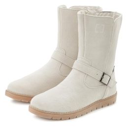 ELBSAND Winterstiefel Boots, Winterstiefelette, Leder, wind- & wasserabweisende Tex-Membran beige 35 35 Winterboots aus hochwertigem Leder
