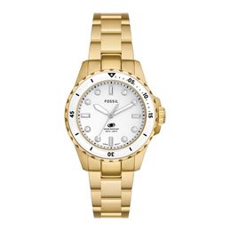 Fossil Analog Watch female Gold size One Size