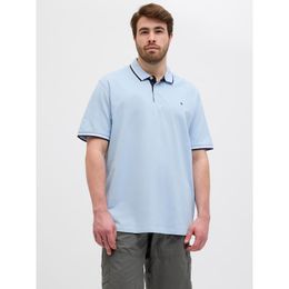 Jack & Jones PlusSize Jack & Jones Plussize Herren Jack & Jones PlusSize Poloshirt &raquo;JJEPAULOS POLO SS NOOS PLS&laquo; mit Logo Stickerei blau 4XL