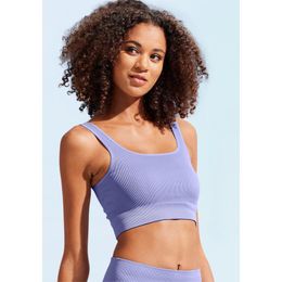 Lascana Crop-Top Seamless Top mit Rippstruktur lila XS (32/34) XS (32/34) Seamless Crop Top mit breiten Tr&auml;gern und Rundhalsausschnitt