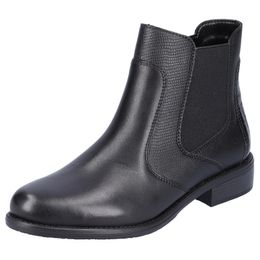 Remonte Chelseaboots, Blockabsatz, Stiefelette, Businesschuh, Bes&auml;tze in Reptilienoptik schwarz 43 43 Chelseaboots mit Rei&szlig;verschluss und...