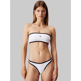 Calvin Klein Swimwear Damen Bandeau-Bikini-Top &raquo;BANDEAU-RP&laquo; mit abnehmbaren Tr&auml;gern wei&szlig; S (36), N-Gr