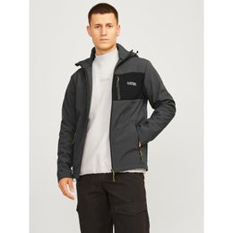 Jack & Jones Jack & Jones Herren Softshelljacke &raquo;JJTAYLOR SOFTSHELL JACKET&laquo; mit Kapuze grau S