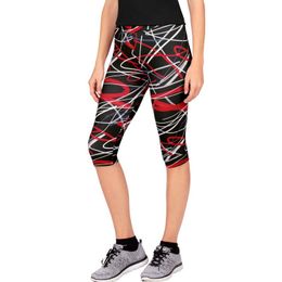 TRIGEMA Leggings »3/4-lange Sporthose mit angesagtem Druck« schwarz XL - US-Größen US-Größen XL 100% Polyester Bioactive