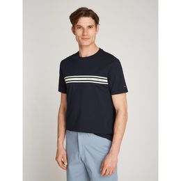 Tommy Hilfiger Rundhalsshirt »CENTRAL CHEST STRIPE TEE« Desert Sky L L T-Shirt von Tommy Hilfiger Menswear