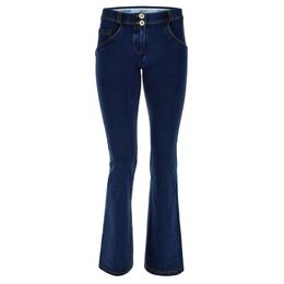 Freddy Schlagjeans &raquo;WRUP REGULAR WAIST FLARED&laquo; mit Lifting & Shaping Effekt dark blue with yellow seams S (36) - N-Gr N-Gr S (36) Flared Push...