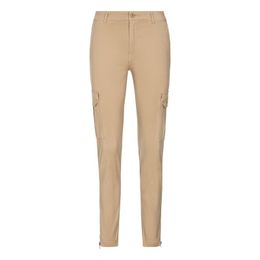 Hugo Blue Damen HUGO Blue Cargohose &raquo;Hasuny&laquo; mit Cargotaschen & Pattentaschen beige 44, N-Gr