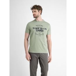 Lerros T-Shirt »Herren T-Shirt mit Brustprint« TINTED GREY S S MODERN FIT (schmale Passform)