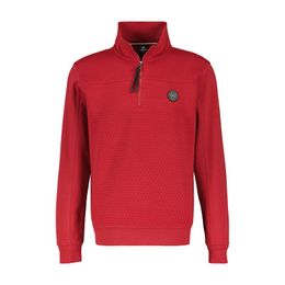 Lerros Herren Lerros Sweatshirt &raquo;Lerros Sweat-Troyer mit dezentem Nadel-Steppmuster&laquo; rot S