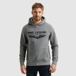 PME-Legend Pme Legend Herren PME LEGEND Kapuzensweatshirt &raquo;Hooded soft terry with logo&laquo;, mit Logostickerei grau XXL