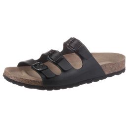 ANISTON SHOES Pantolette Gartenschuh, Berufsschuh, Hausschuh mit Veloursleder-Fu&szlig;bett schwarz 40 40 Hausschuh mit drei verstellbaren Schnallen