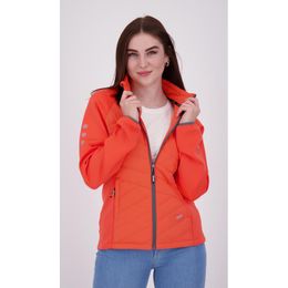 Lpo Damen LPO Fleecejacke &raquo;EDINA V WOMEN&laquo; weiche Hybrid-Fleecejacke in traditioneller Optik orange 44L