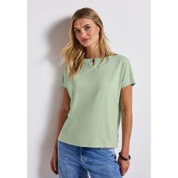 Street One Damen Street One Shirttop mit Cut-Out Detail gr&uuml;n 46