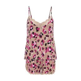 Lascana Pyjama 'Lovly Nights' Damen Gr&ouml;&szlig;e M pink / altrosa / schwarz / wei&szlig; Sommerkleid