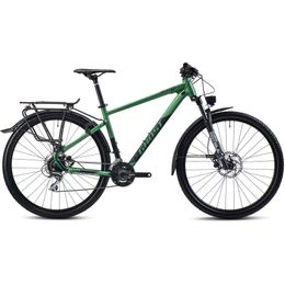 GHOST Mountainbike &raquo;Kato EQ AL&laquo; 24 Gang Shimano Acera RD-M360 Schaltwerk Kettenschaltung f&uuml;r Damen und Herren, Kettenschaltung khaki-schwarz