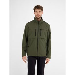 Lerros Outdoorjacke &raquo;Shell-Blouson mit Kapuze&laquo; mit Kapuze Wasser- und windabweisend, atmungsaktiv DEEP OLIVE L L Hochwertige Soft-Shellqualit&auml;t