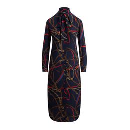 Lauren by Ralph Lauren Lauren Ralph Lauren Kleid Damen Gr&ouml;&szlig;e 34 navy / braun / goldgelb / dunkelrot Winterkleid