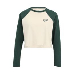 GAP Petite Shirt Damen Gr&ouml;&szlig;e M dunkelgr&uuml;n / wollwei&szlig;
