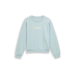 Tom Tailor Denim Sweatshirt Damen Gr&ouml;&szlig;e XS pastellblau / wei&szlig;